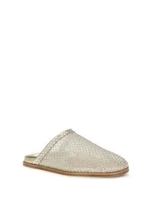 FORTE_FORTE Embellished Mesh Sabot - Silver