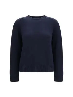 Loro Piana Baby Cashmere Argyle Crewneck Sweater - Blue