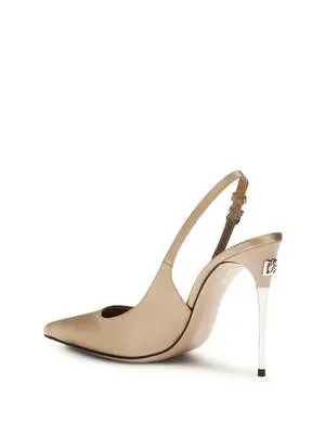 Dolce & Gabbana Satin Slingback Pumps - Cream