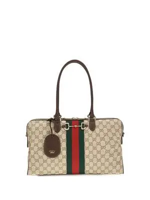 Gucci Large Horsebit Web Top Handle Bag