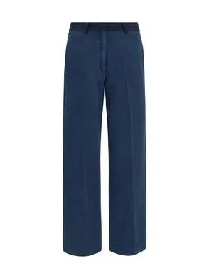 FORTE_FORTE Cotton Chino Pants - Blue