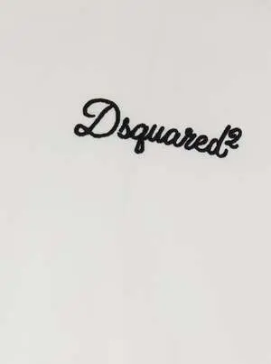 Dsquared2 T-shirt With Embroidered Logo On The Front In Cotton For