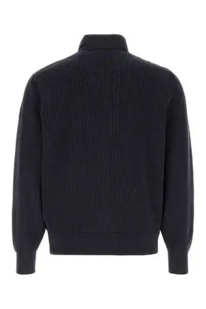 Moncler Navy Cotton Blend Cardigan