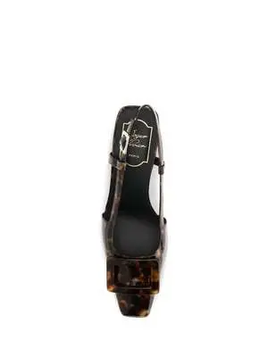 ROGER VIVIER Tortoiseshell Belle Vivier Slingback Pumps