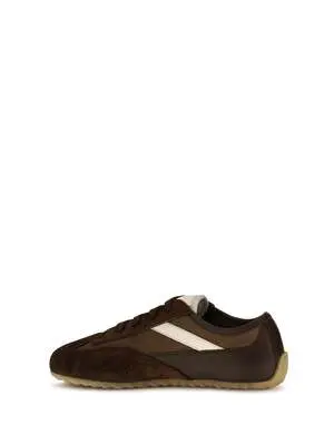 Alexander McQueen Boxe Suede, Leather, And Fabric Sneakers - Brown