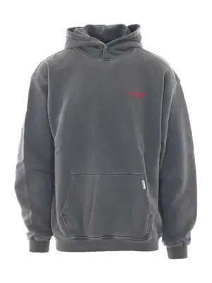 REPRESENT Distressed Cotton Hoodie - Grey