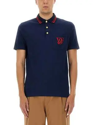 Valentino Garavani Short Sleeve Polos For Men