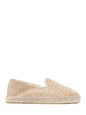 Manebí Raffia Espadrille Flats - Beige