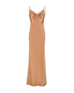 Elisabetta Franchi Ruched Detail Slip Dress - Suede