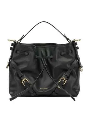 Givenchy Voyou Bucket Mini Bag In Glossy Calfskin - Black