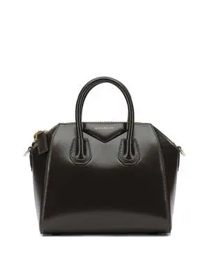 Givenchy Givenchy Antigonia Mini Box Calfskin Handbag With Gold-Tone Hardware Brown