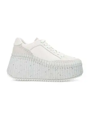 Chloé Low Top Sneakers With Platform Sole - Bianco
