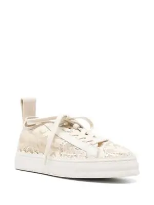 Chloé Lace-up Sneakers - Beige