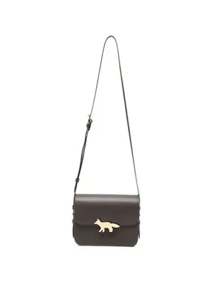 Maison Kitsuné Edie Leather Crossbody Bag - Brown