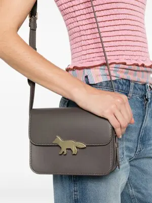 Maison Kitsuné Edie Leather Crossbody Bag