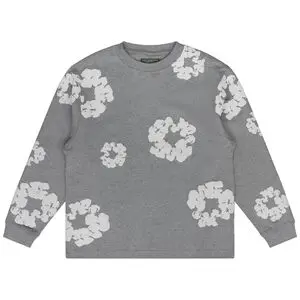 DENIM TEARS Cotton Wreath Long-sleeve T-shirt - Grey
