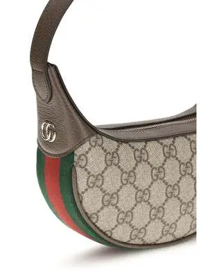 Gucci Small Ophidia Shoulder Bag In Gg Monogram Coated Fabric - Cream