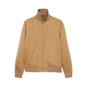 Gucci Jacquard Zip Jacket 'vintage Camel