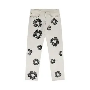 DENIM TEARS Rhinestone Jeans - White