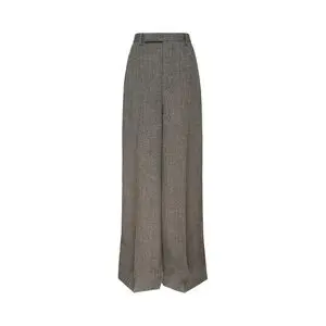 Rick Owens Wide Tailored Pants Melange - Black