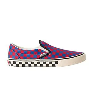 VANS Classic Slip-on 'checkerboard Blue - Red
