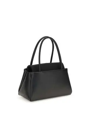 Prada Calfskin Leather Top Handle Bag With Triangle Logo