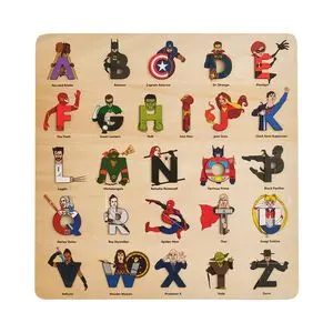 Kith Ingram Superhero Legends Wooden Alphabet Puzzle 'multi