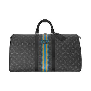 LOUIS VUITTON Keepall Bandoulière 55 Mon Monogram Monogram Eclipse Canvas - Black