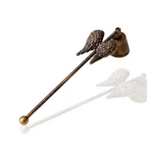 MARLETH Angel Wing Brass Candle Snuffer - Brown