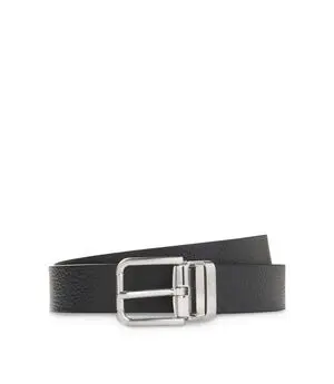 BOSS Reversible Italian-leather Business Belt - Black