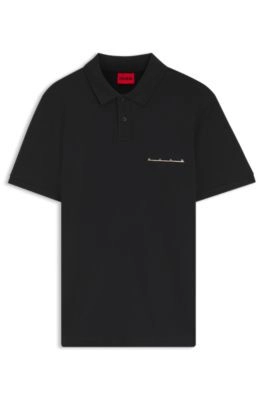Hugo Cotton Piqué Polo Shirt With Logo Detail