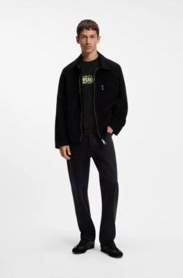 Hugo Cotton T-shirt With Embroidered Logo Artwork