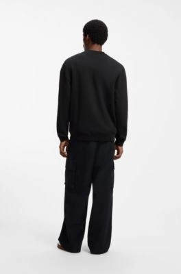 Hugo Cotton Terry Sweatshirt With Embroidered Logo