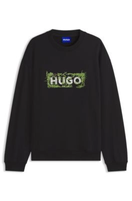 Hugo Cotton Terry Sweatshirt With Embroidered Logo