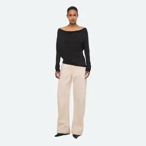 Helmut Lang Cowl Long-sleeve Top - Black