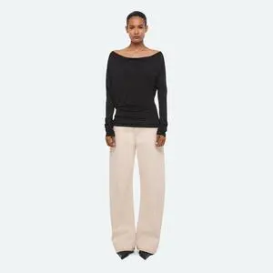 Helmut Lang Cowl Long-sleeve Top - Black