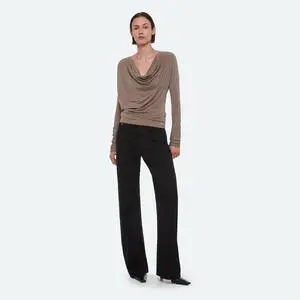 Helmut Lang Cowl Long-sleeve Top - Fallen Rock