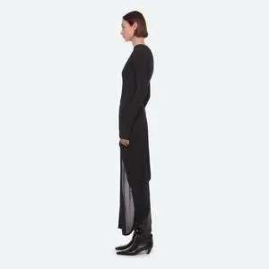 Helmut Lang Longsleeve Twisted Drape Dress