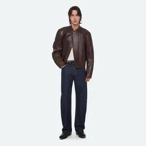 Helmut Lang Leather Moto Jacket - Saddle