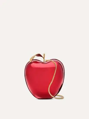 Oscar De La Renta Apple Minaudire - Red