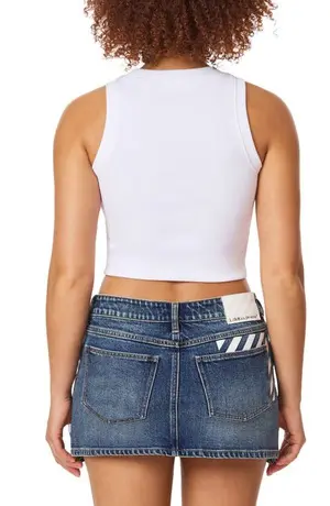 L/AB OFF-WHITE Graphic Rib Crop Tank