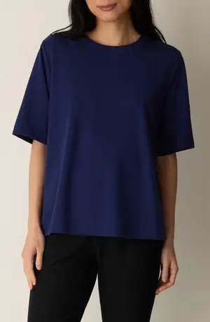 Eileen Fisher Crewneck Relaxed T-shirt - Infty