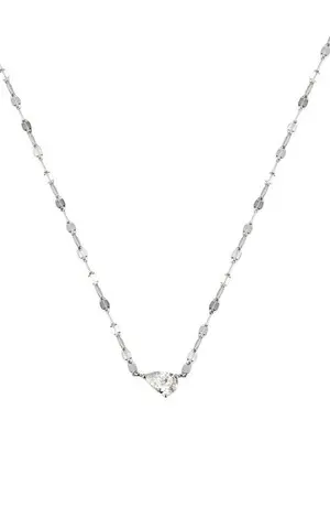 MADE BY MARY Dew Drop Solitaire Necklace - Silver