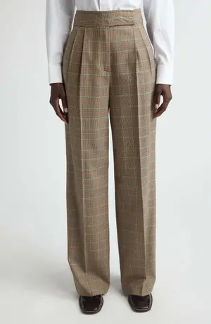 Etro Plaid Stretch Wool Trousers
