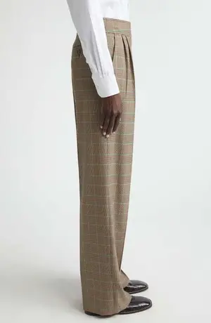 Etro Plaid Stretch Wool Trousers