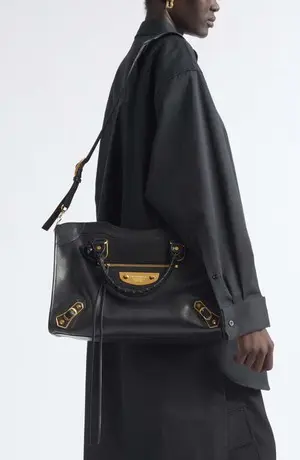 Balenciaga Medium Le City Uptown Top Handle Bag - 1000 Black