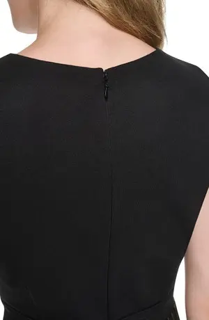 Dkny Sleeveless Mixed Media Midi Dress