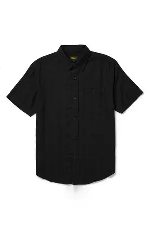 SEAGER CO Caldera Stripe Jacquard Short Sleeve Button-up Shirt