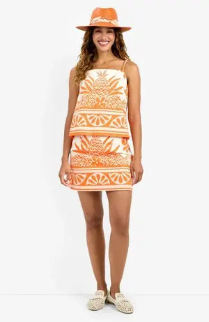 Trina Turk Marita Top - Orange Oasis