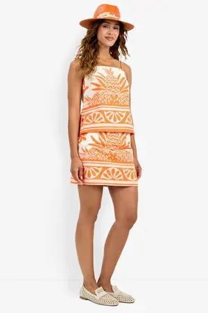 Trina Turk Marita Top - Orange Oasis